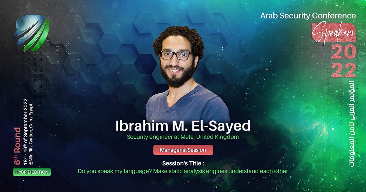 Ibrahim M. El-Sayed | Arab Security Conference Speaker 2022